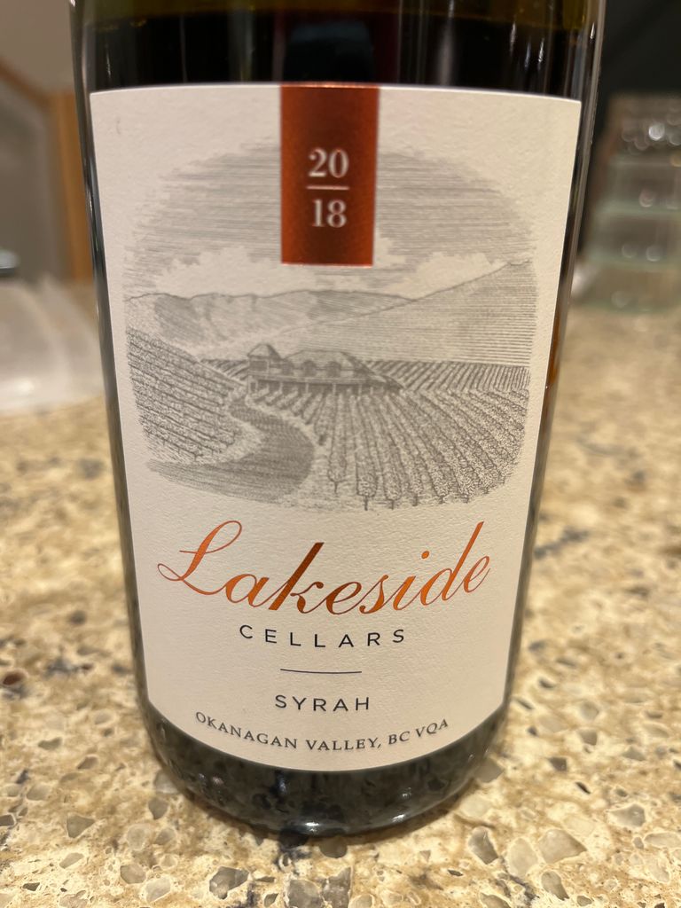2019 Lakeside Cellars Syrah, Canada, British Columbia, Okanagan Valley, Okanagan Valley VQA ...