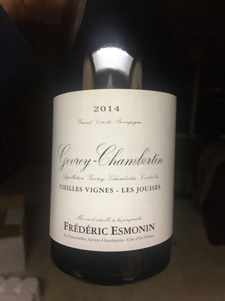 2014 Frederic Esmonin Gevrey-Chambertin Les Jouises Vieilles Vignes ...