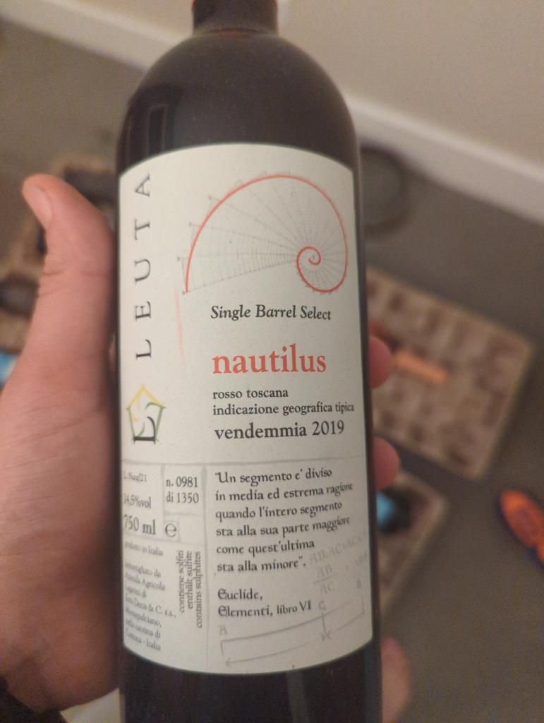 2019 Leuta Nautilus Toscana IGT, Italy, Tuscany, Toscana IGT ...