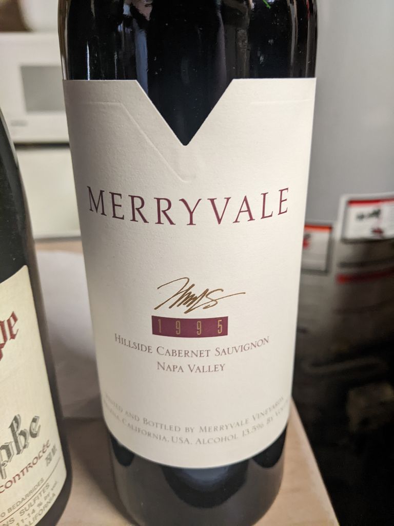 1995 Merryvale Cabernet Sauvignon Hillside, USA, California, Napa ...