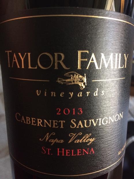 2013 Taylor Family Vineyards Cabernet Sauvignon St. Helena, USA ...