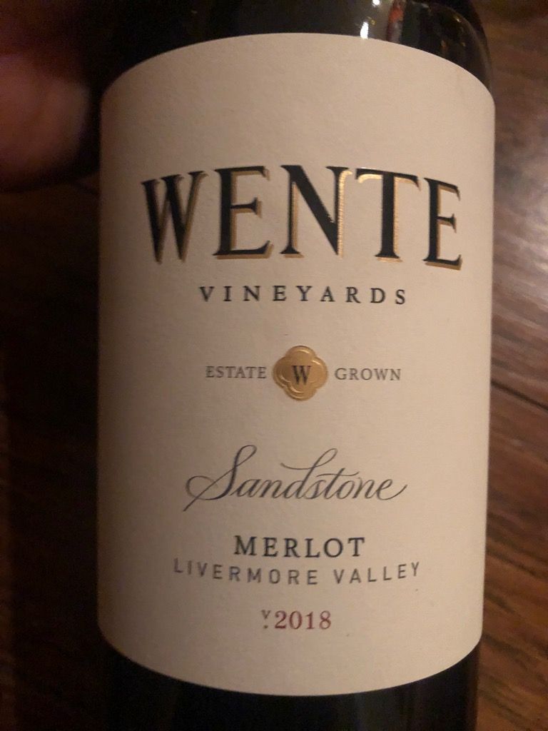 2018 Wente Vineyards Merlot Sandstone, USA, California, San Francisco ...