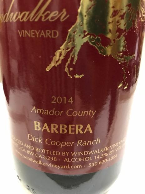 2013 Windwalker Vineyard Barbera, USA, California, Sierra Foothills ...
