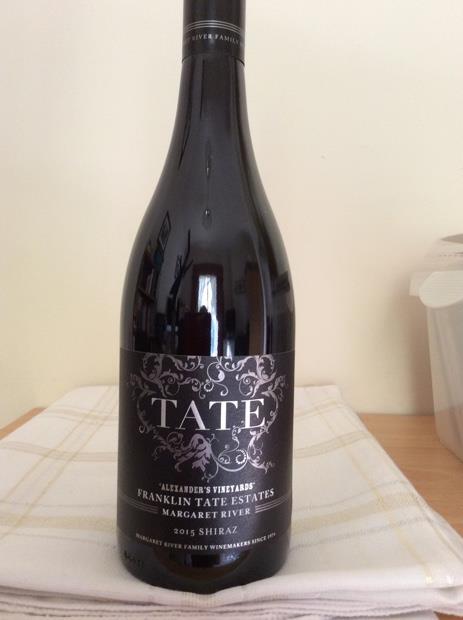 2015 Franklin Tate Estates Shiraz Tate Alexanders Vineyard, Australia ...