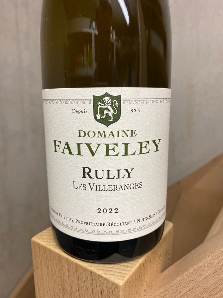 2022 Faiveley Rully Les Villeranges Blanc, France, Burgundy, Côte ...