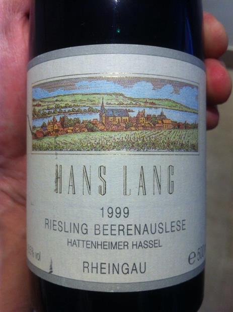 1992 Hans Lang Hattenheimer Hassel Riesling Beerenauslese, Germany ...