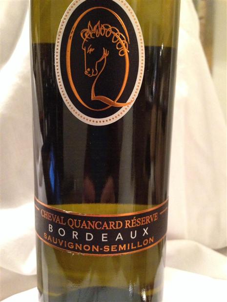 2013 Cheval Quancard Blanc Réserve, France, Bordeaux - CellarTracker