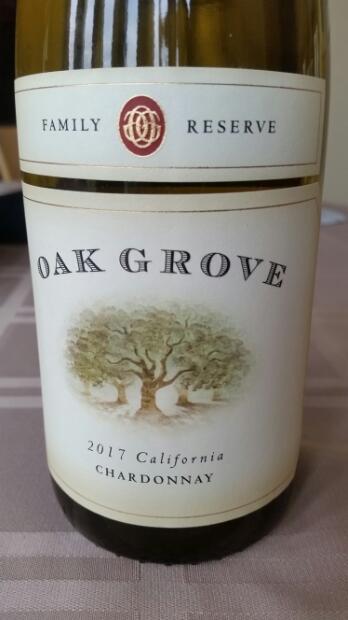 2017 Oak Grove Chardonnay Reserve, USA, California - CellarTracker