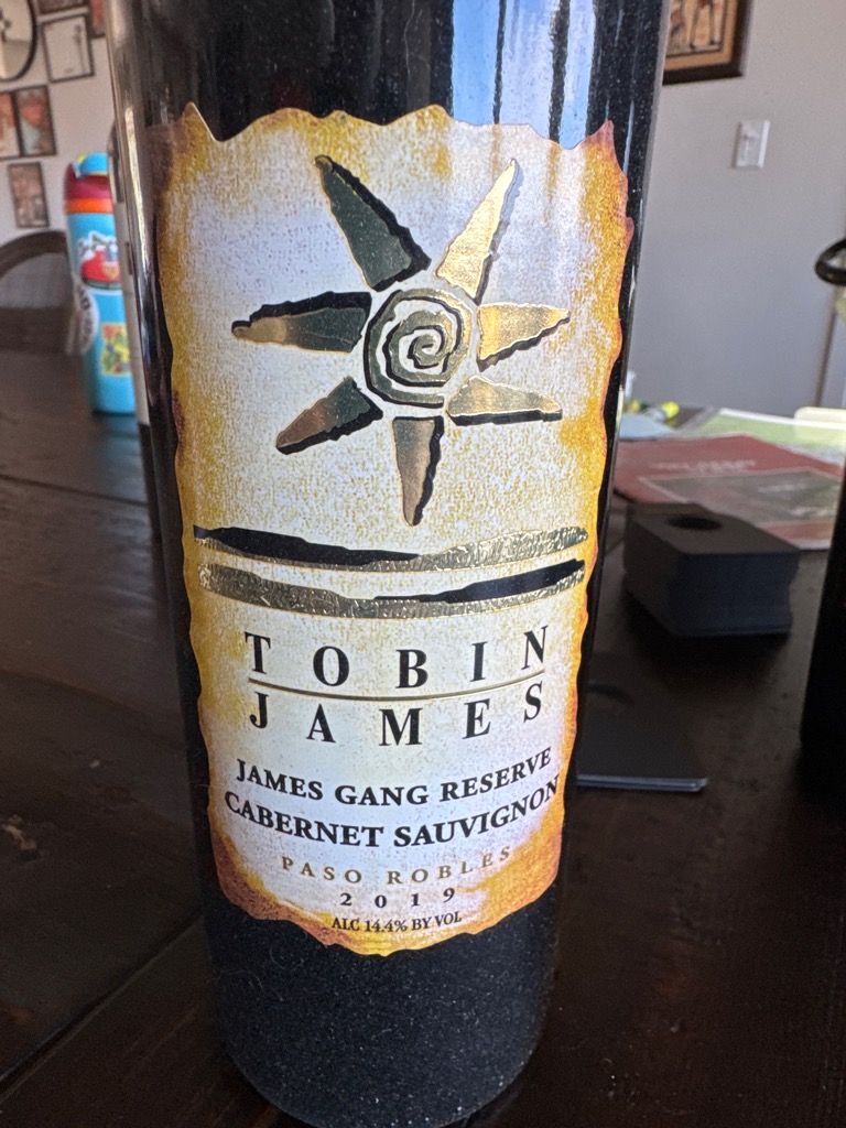 2019 Tobin James Cabernet Sauvignon James Gang Reserve, USA, California ...