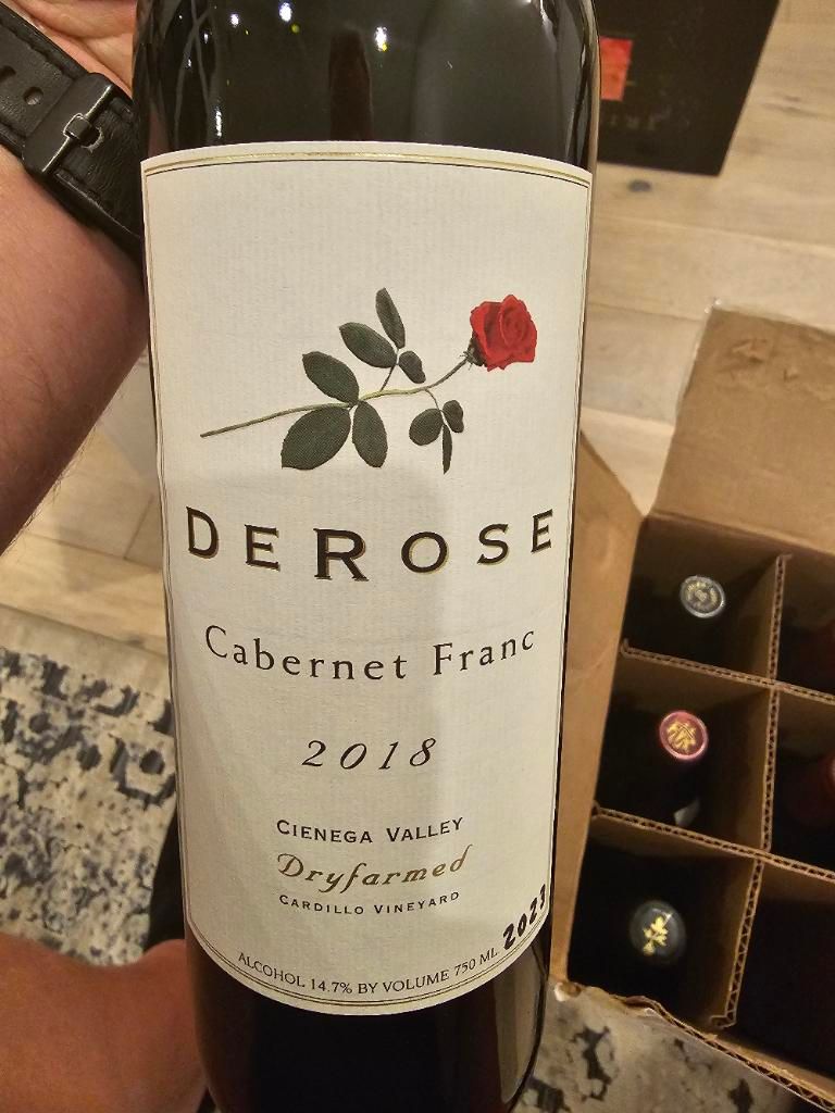 2018 DeRose Cabernet Franc Cardillo Vineyard, USA, California, Central ...