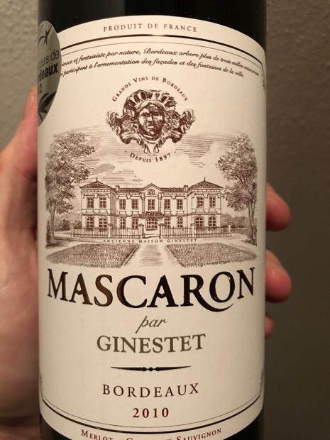 2010 Ginestet Bordeaux Mascaron par Ginestet, France, Bordeaux ...
