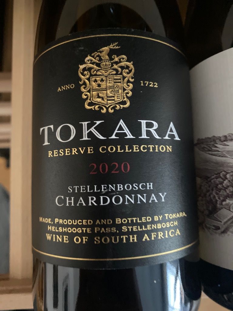 2020 Tokara Chardonnay Reserve Collection, South Africa, Coastal Region ...