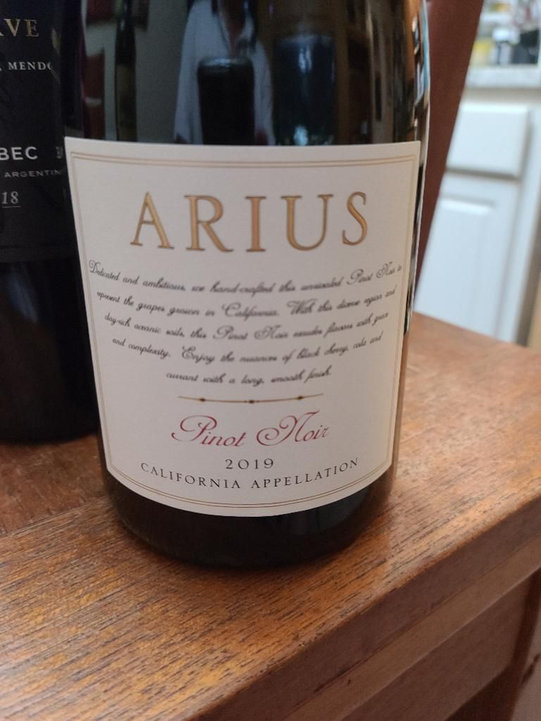 2019 Arius Pinot Noir, USA, California - CellarTracker