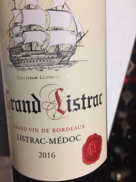 2016 Grand Listrac, France, Bordeaux, Médoc, Listrac-Médoc - CellarTracker