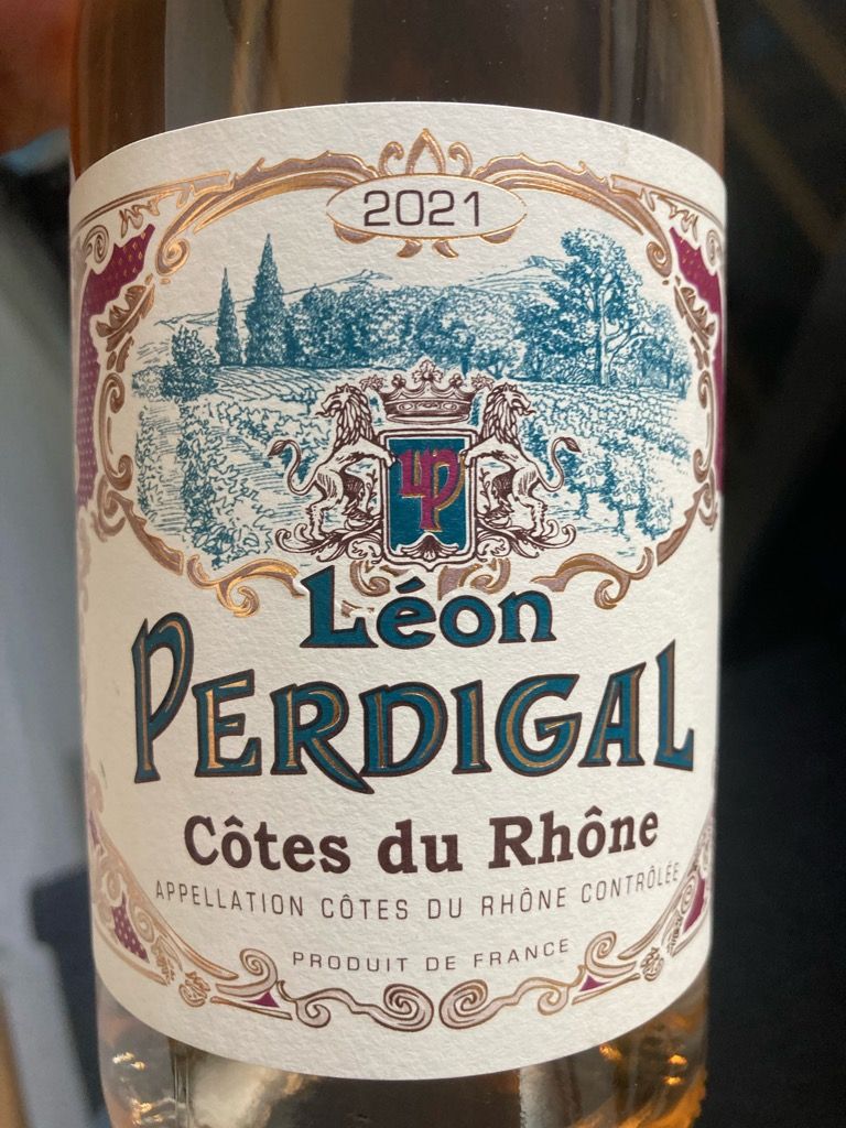 2023 Leon Perdigal Côtes du Rhône Rosé, France, Rhône, Southern Rhône ...