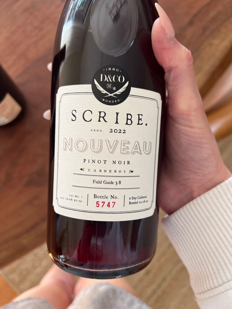 2022 Scribe Pinot Noir Nouveau, USA, California, Napa / Sonoma ...