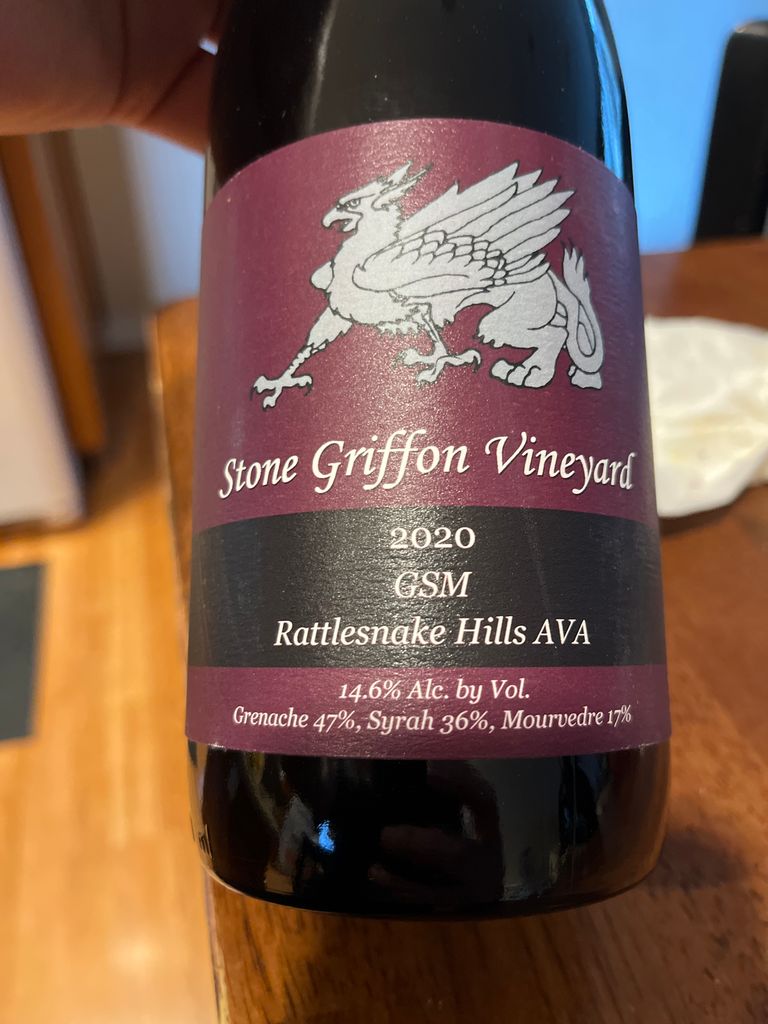 2020 Stone Griffon Vineyard Grenache Syrah Mourvedre (GSM), USA ...