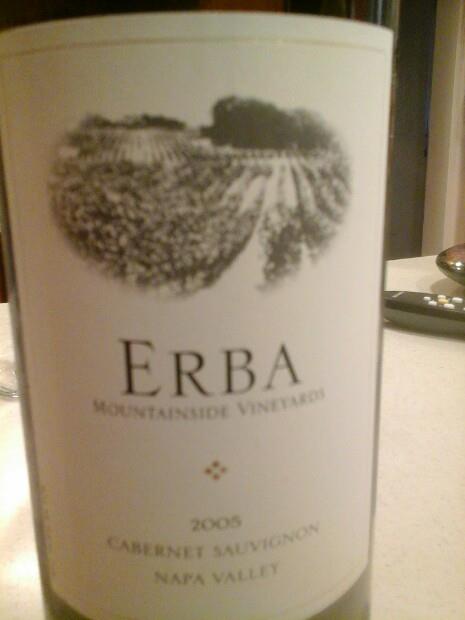 2005 Erba Mountainside Vineyards Cabernet Sauvignon, USA, California ...