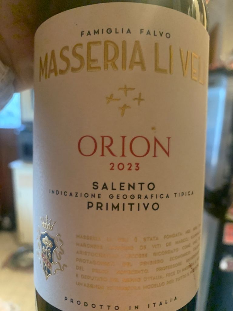 2023 Masseria Li Veli Orion Salento IGT, Italy, Puglia, Salento IGT ...