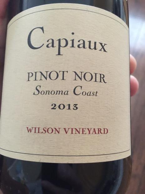 2013 Capiaux Cellars Pinot Noir Wilson Vineyard, USA, California ...