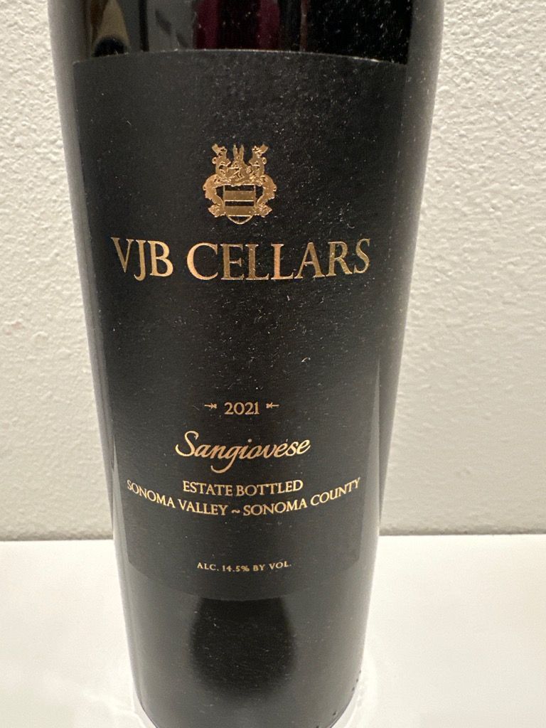 2021 VJB Sangiovese, USA, California, Sonoma County, Sonoma Valley - CellarTracker