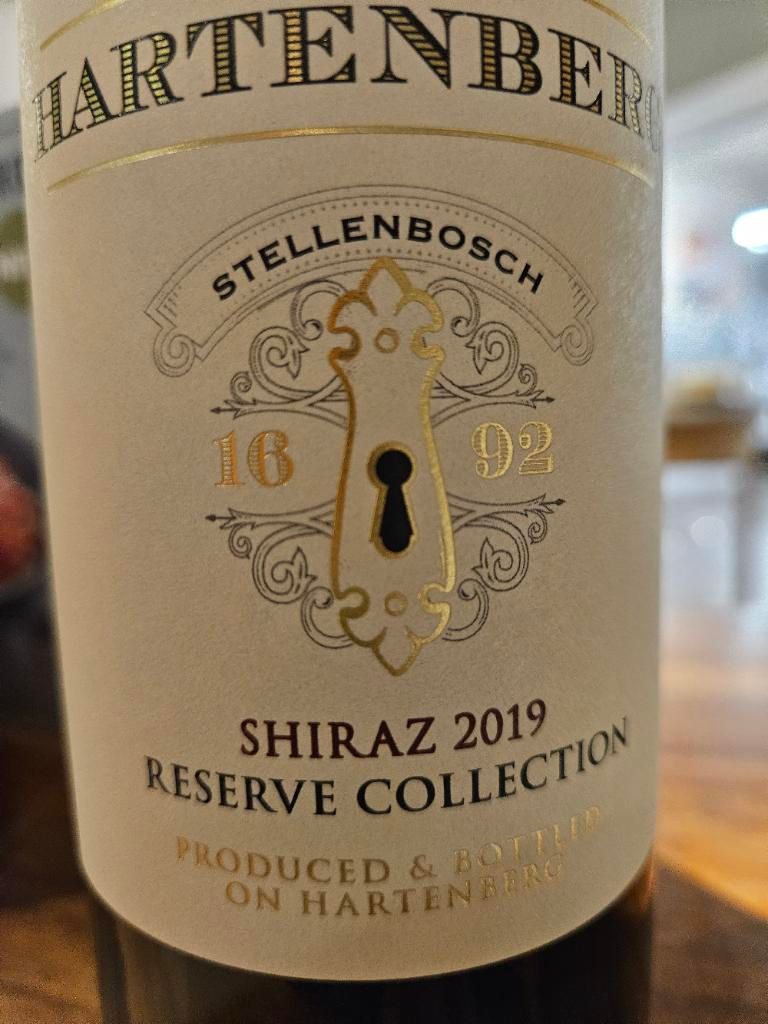 2019 Hartenberg Shiraz Reserve Collection, South Africa, Coastal Region ...
