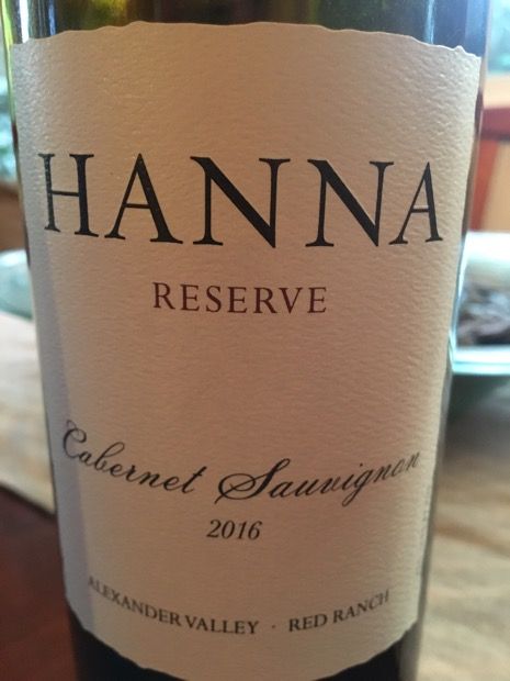 2016 Hanna Cabernet Sauvignon Red Ranch, USA, California, Sonoma County ...