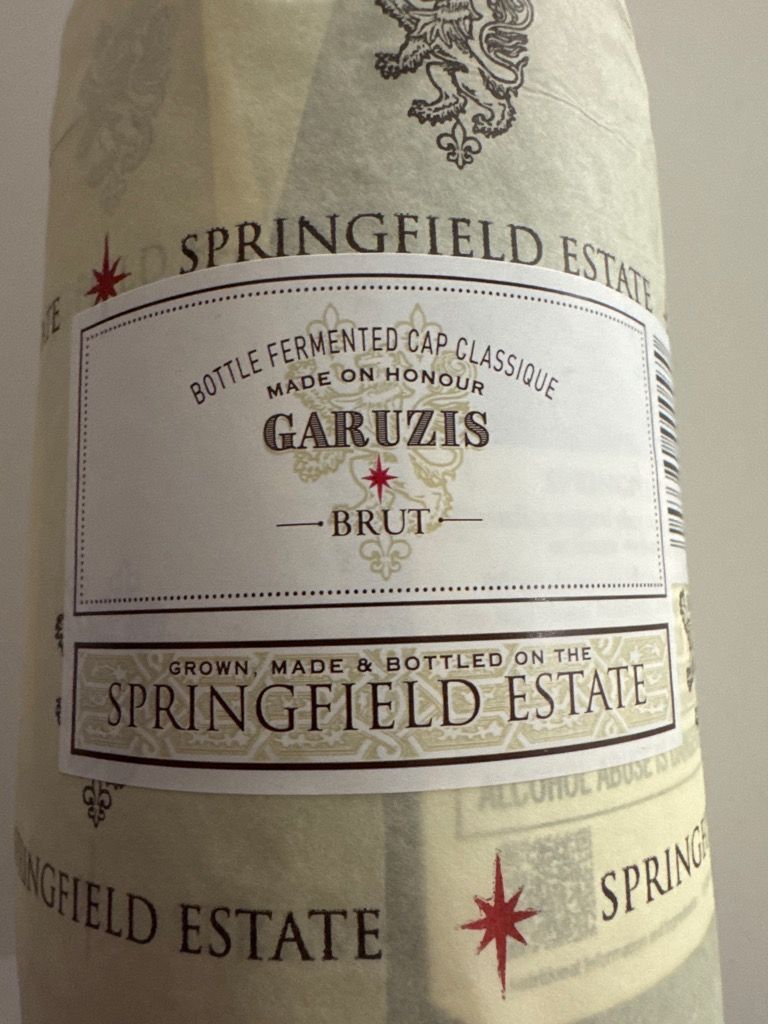 NV Springfield Estate Garuzis Brut, South Africa, Breede River Valley ...