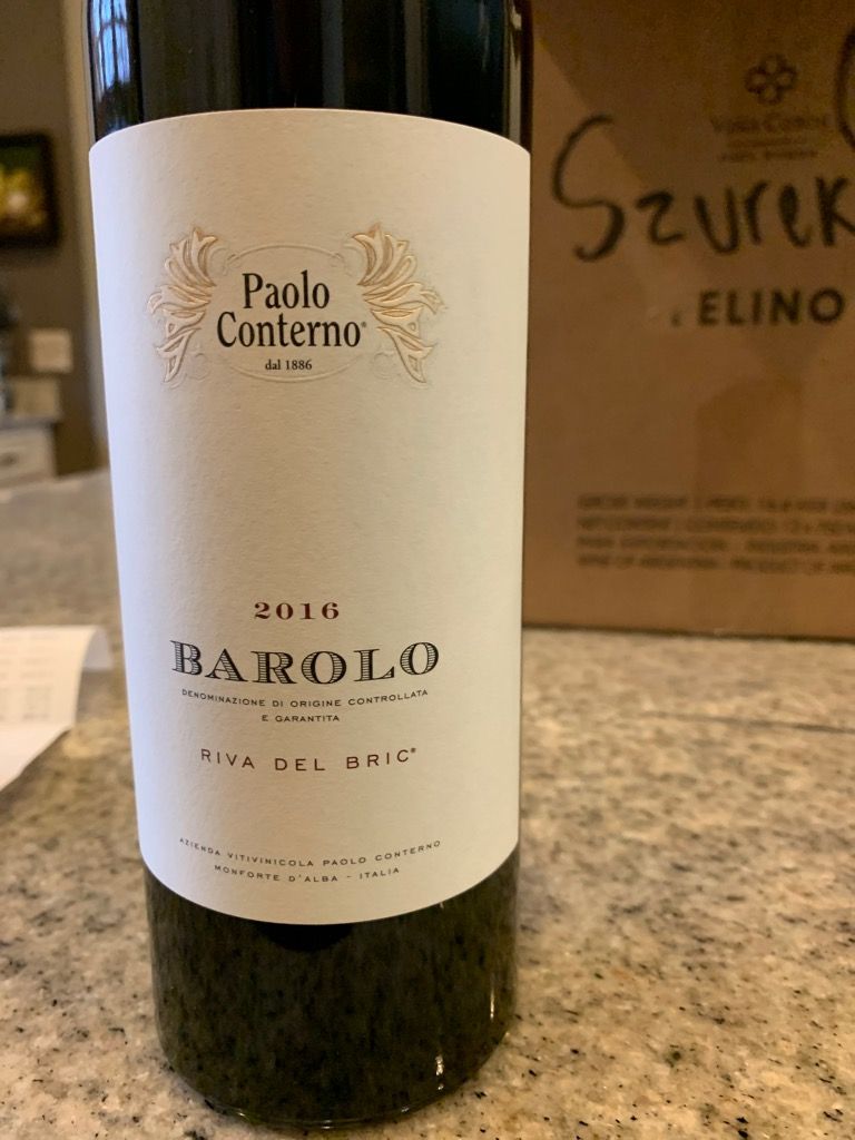 2016 Paolo Conterno Barolo Riva del Bric, Italy, Piedmont, Langhe ...