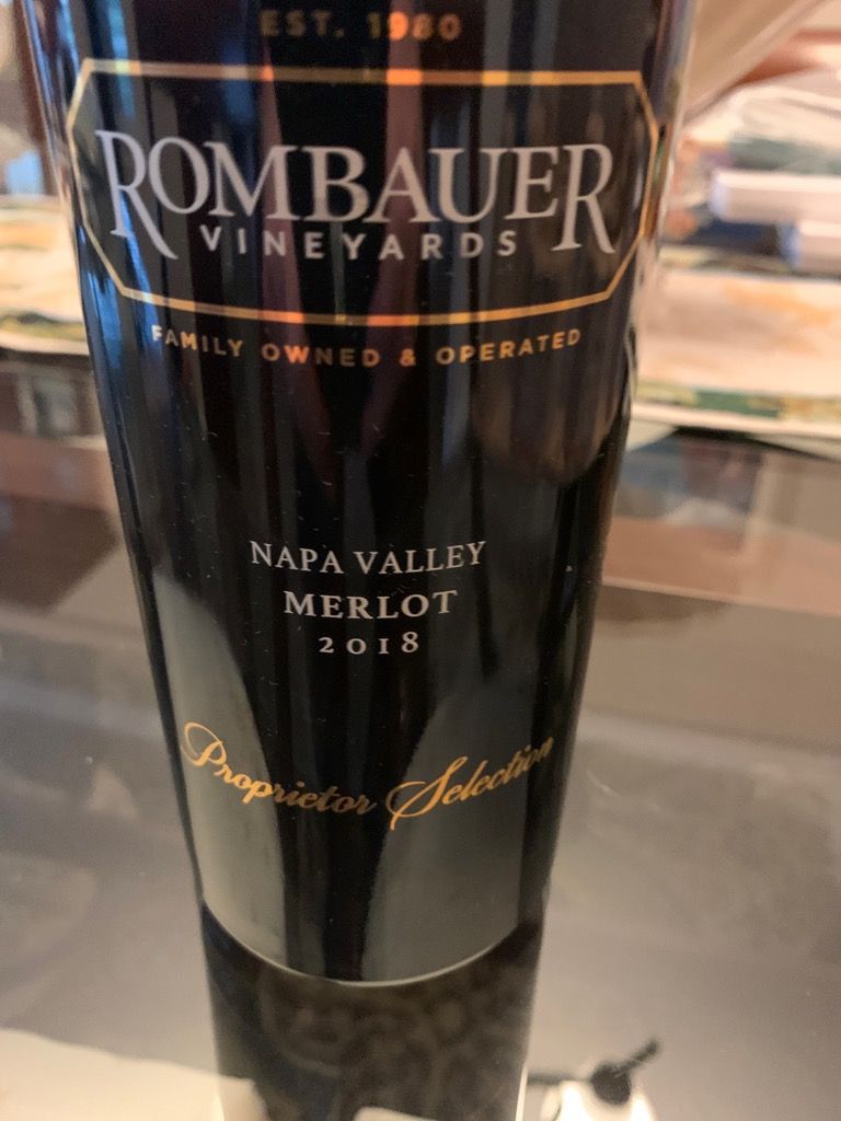 2018 Rombauer Vineyards Merlot Proprietor Selection, USA, California ...