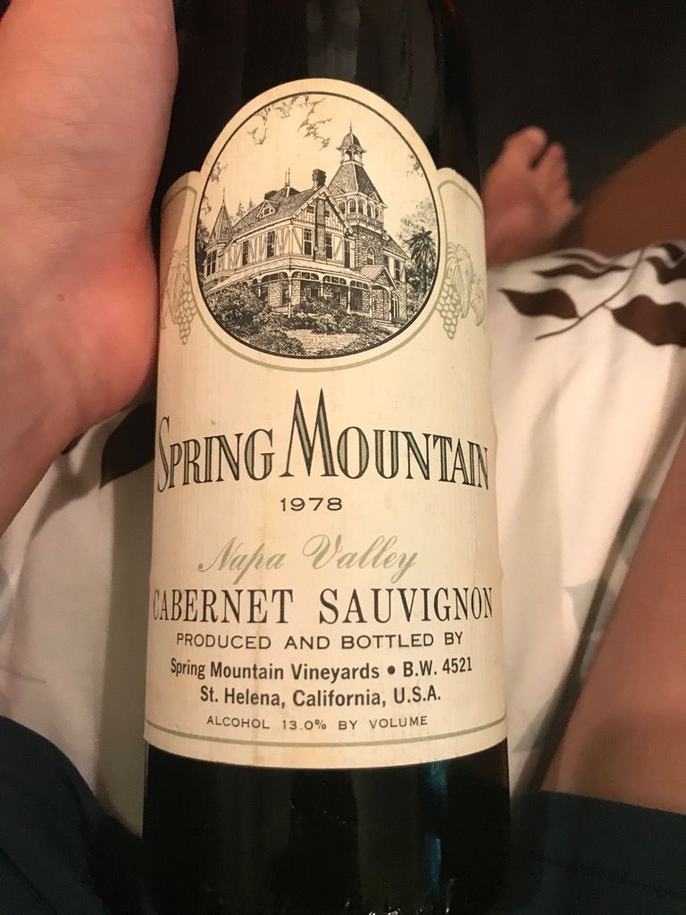 1979 Spring Mountain Vineyard Cabernet Sauvignon, USA, California, Napa ...