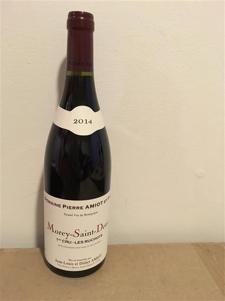 2014 Domaine Pierre Amiot et Fils Morey St. Denis 1er Cru Les Ruchots ...
