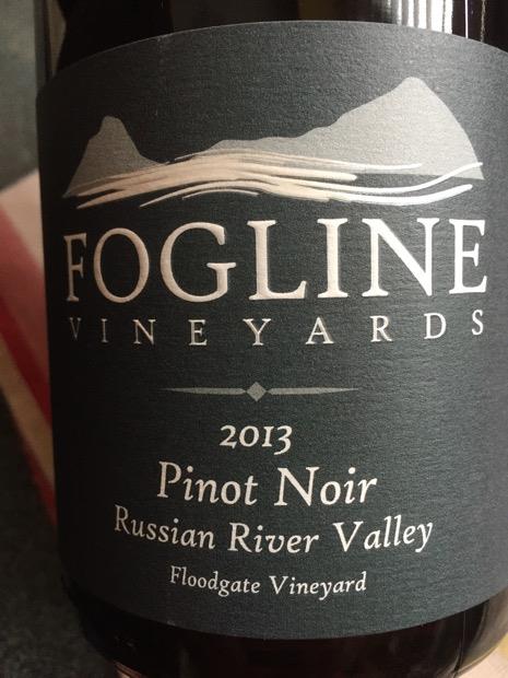 2013 Fogline Vineyards Pinot Noir Floodgate Vineyard, USA, California ...