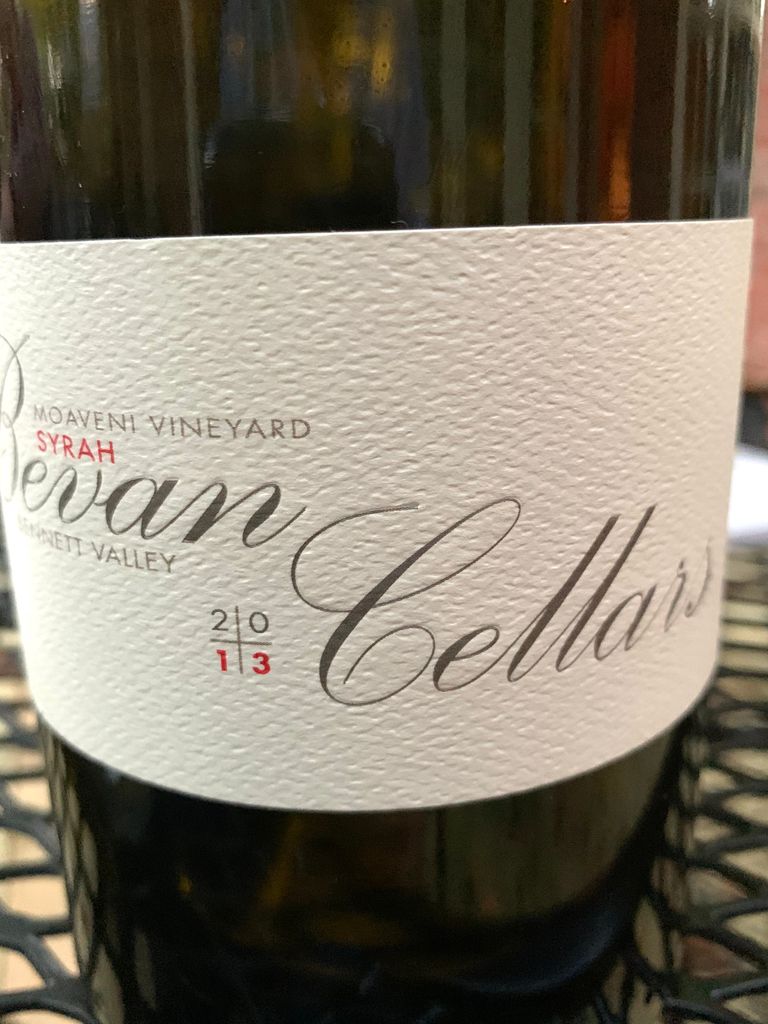 2013 Bevan Cellars Syrah Moaveni Vineyard, USA, California, Sonoma ...