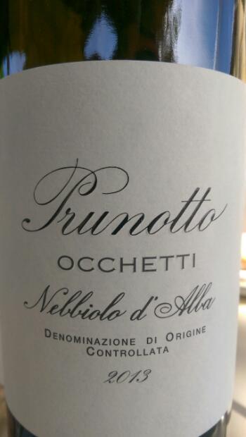 2013 Prunotto Nebbiolo d'Alba Occhetti, Italy, Piedmont, Alba, Nebbiolo ...