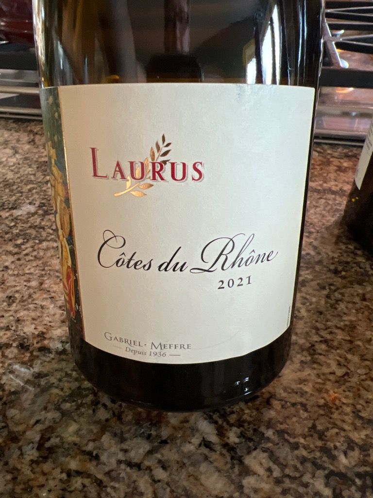 2022 Gabriel Meffre Côtes du Rhône Laurus Blanc, France, Rhône ...