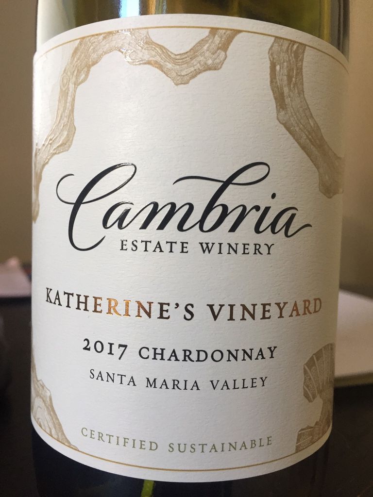 2017 Cambria Chardonnay Katherine's Vineyard, USA, California, Central ...