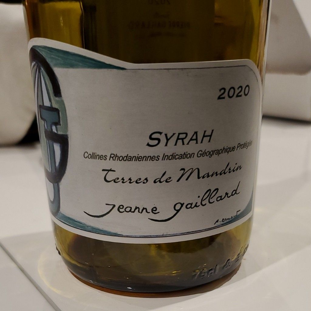 2020 Jeanne Gaillard Vin de Pays des Collines Rhodaniennes Terres de ...