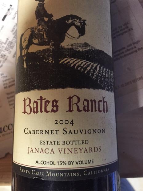 2005 Bates Ranch Cabernet Sauvignon Janaca Vineyard Santa Cruz ...