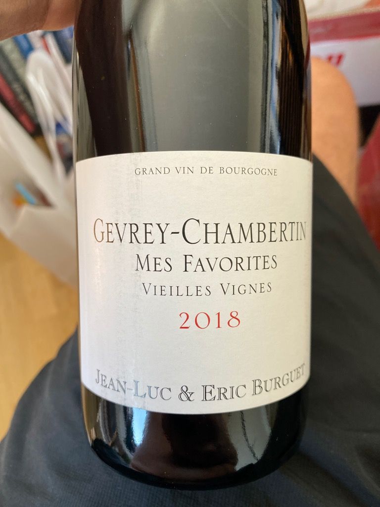 2018 Jean-Luc & Eric Burguet Gevrey-Chambertin Mes Favorites Vieilles ...