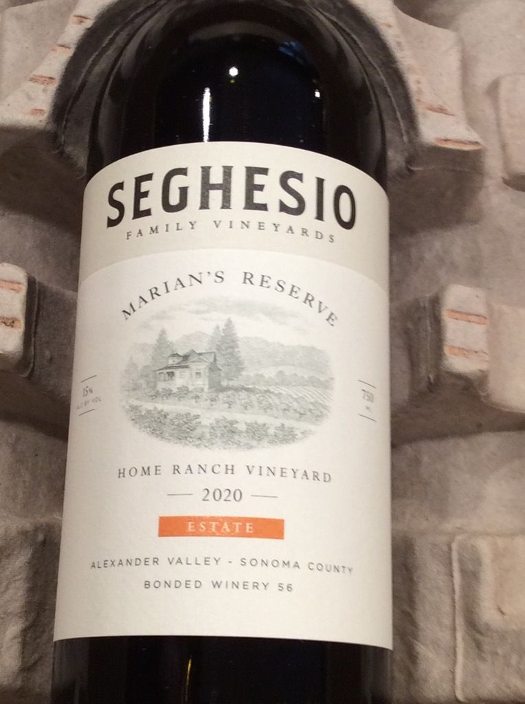 2020 Seghesio Family Vineyards Marian's Reserve Estate Home Ranch ...