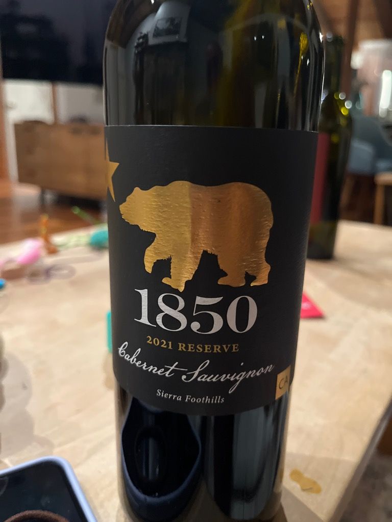 2021 1850 Wine Cellars Cabernet Sauvignon Reserve, USA, California ...