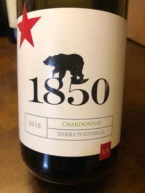 2016 1850 Wine Cellars Chardonnay, USA, California, Sierra Foothills ...