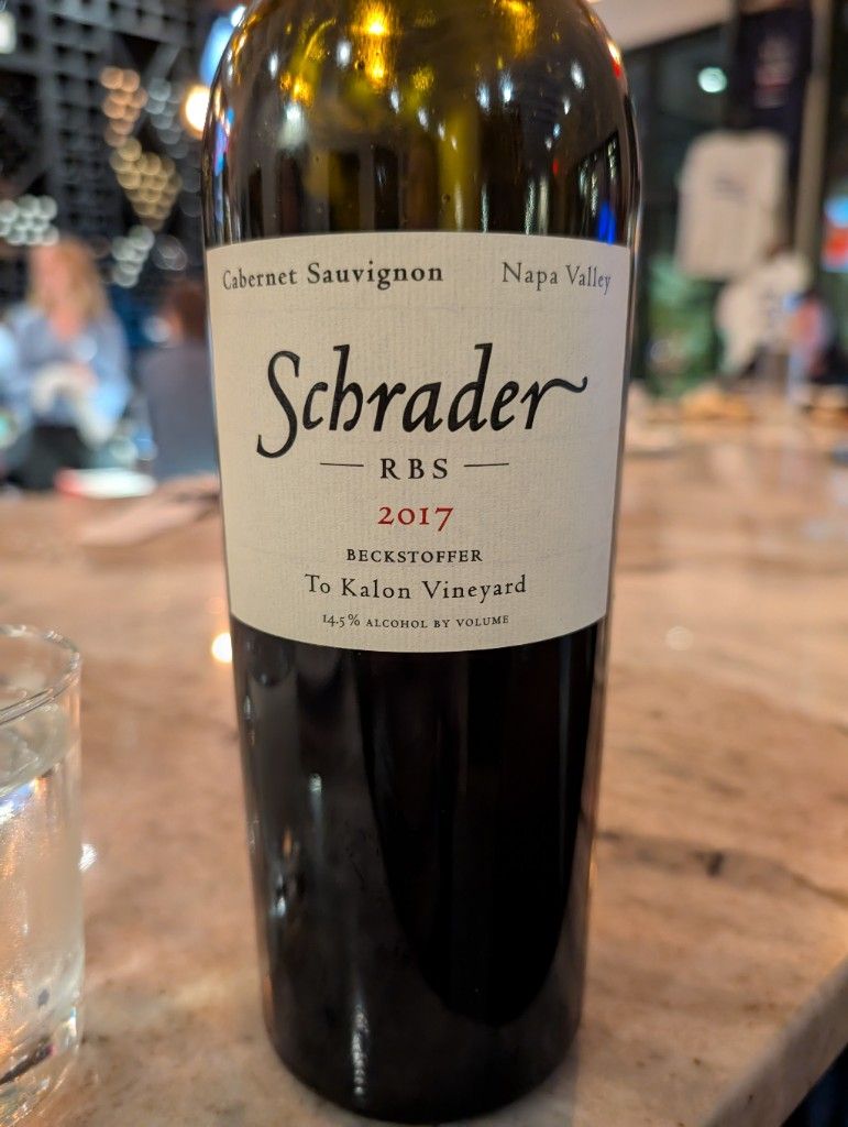 2017 Schrader Cellars Cabernet Sauvignon RBS Beckstoffer To Kalon ...