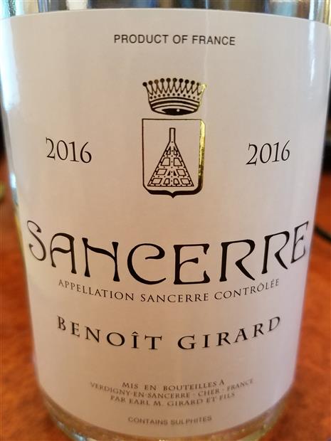 2016 Benoit Girard Sancerre Rosé, France, Loire Valley, Upper Loire ...