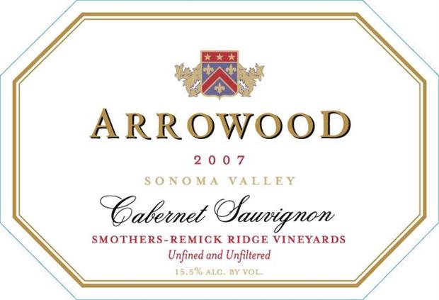 2007 Arrowood Cabernet Sauvignon Smothers-Remick Ridge Vineyards Sonoma ...