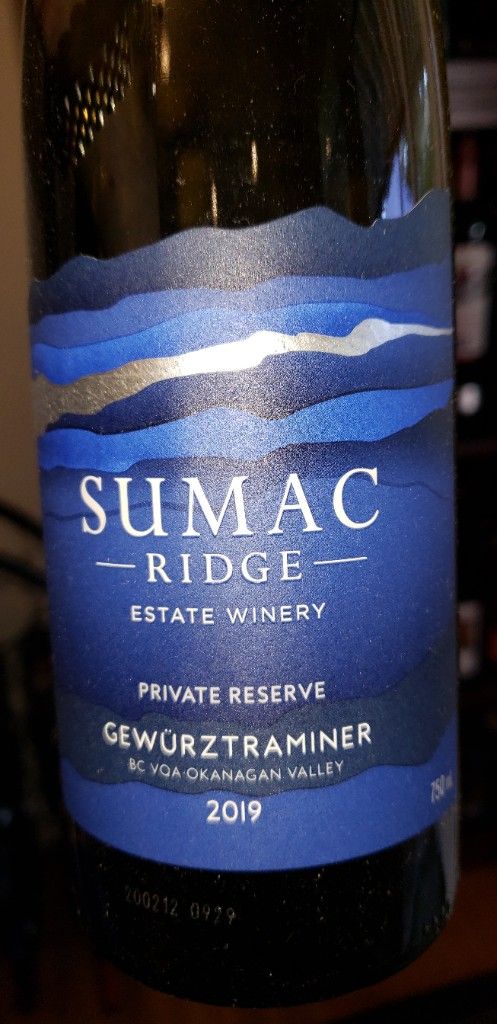 2019 Sumac Ridge Gewürztraminer Private Reserve, Canada, British ...