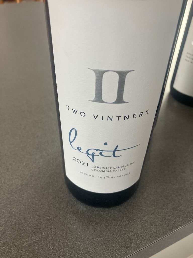 2021 Two Vintners Cabernet Sauvignon Legit, USA, Washington, Columbia ...