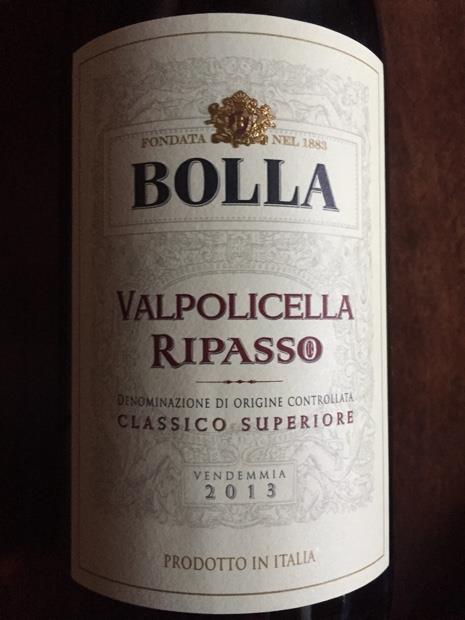 2013 Bolla Ripasso della Valpolicella Classico Superiore, Italy, Veneto ...