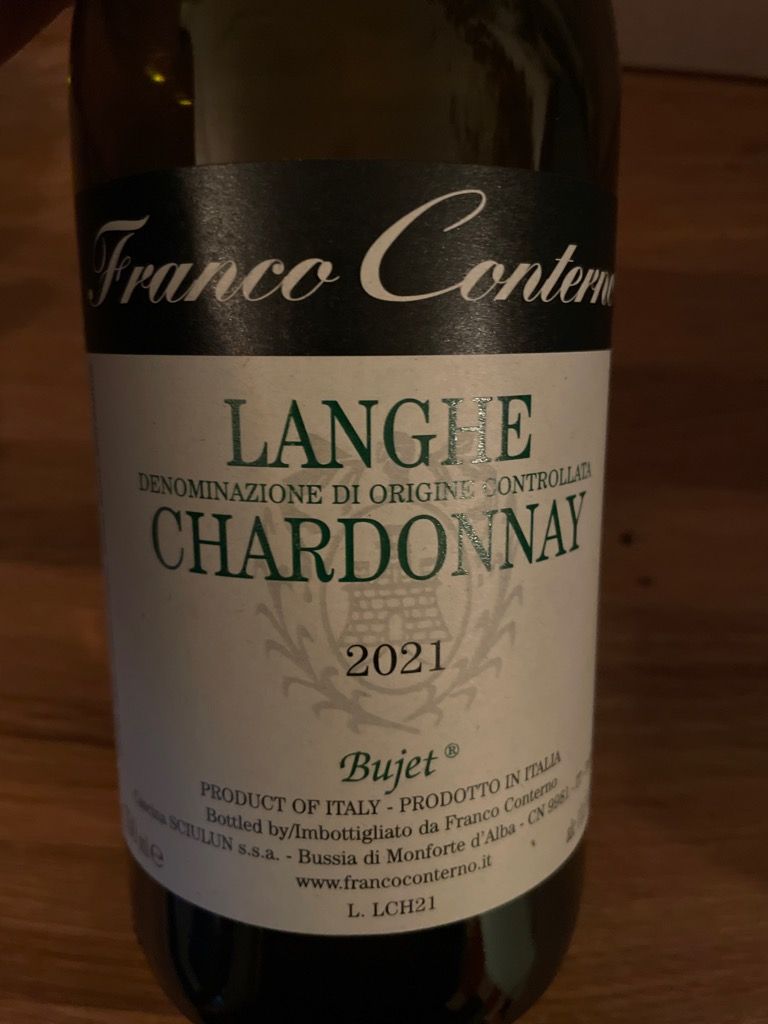 2021 Franco Conterno Langhe Chardonnay Vigna Bujet, Italy, Piedmont ...